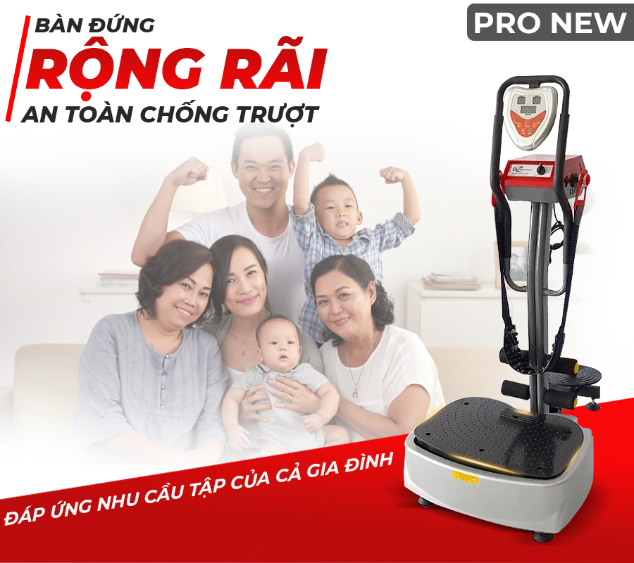 Máy rung toàn thân đa năng Pro New (rung+massage+xoay eo)